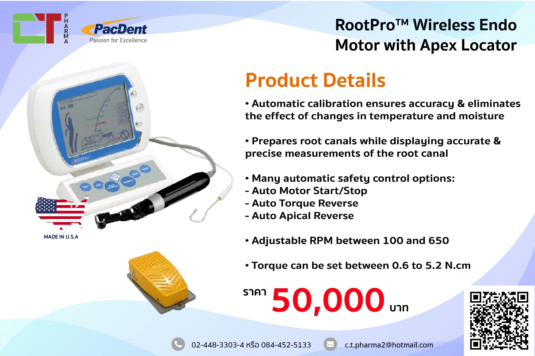 RootPro™ Wireless Endo Motor with Apex Locator - ctpharma-group