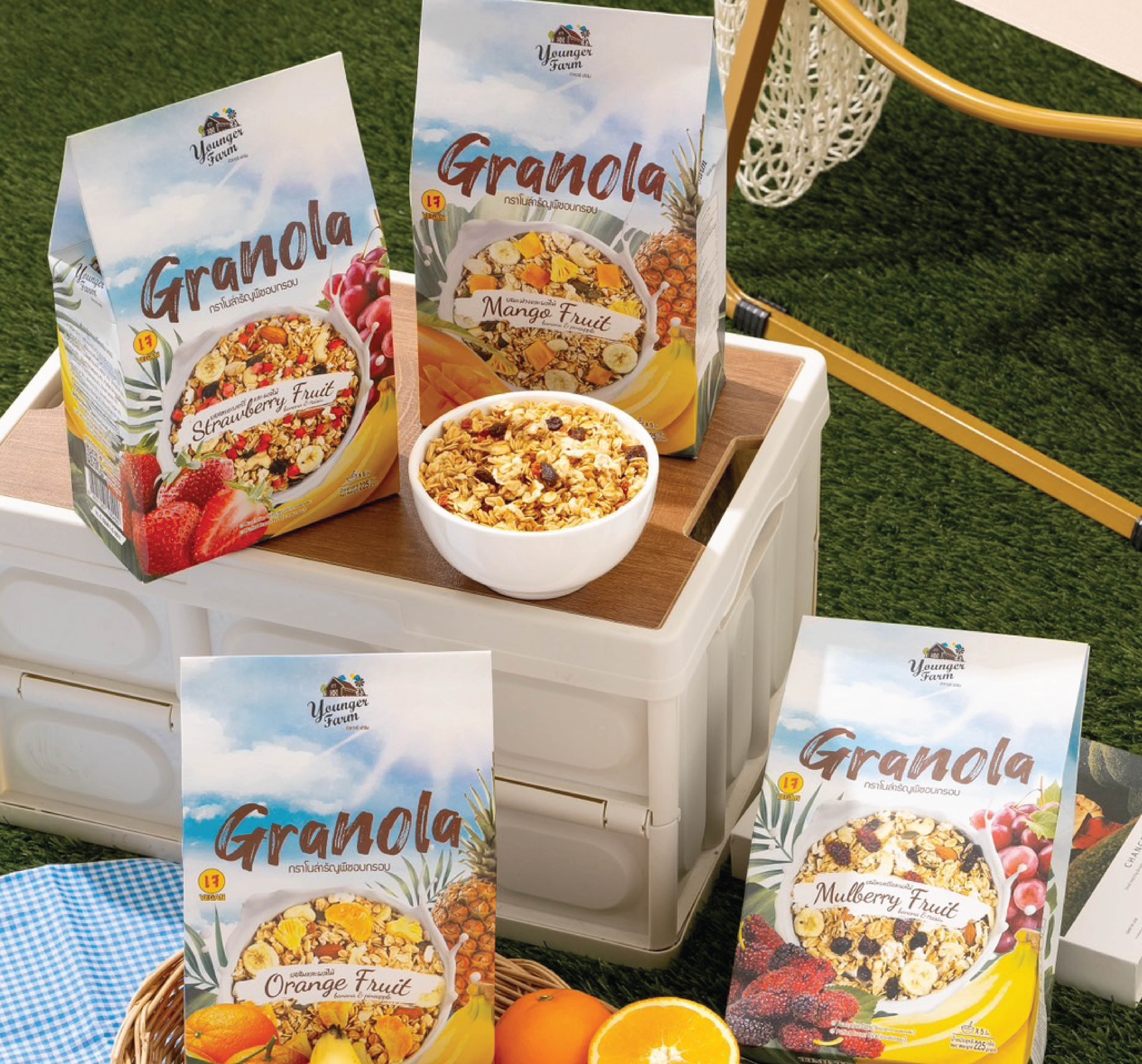 GRANOLA STRWBERRY YOGURT &BERRY กราโนล่า รสสตรอเบอร์รี่ โยเกิรต์ และ ...