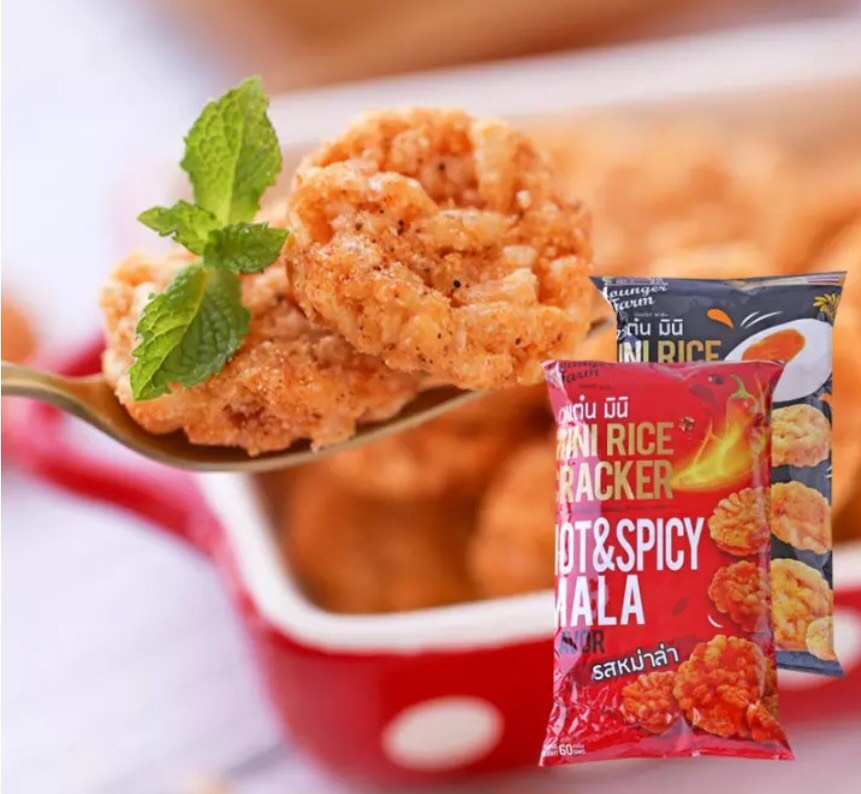 Mini Rice Cracker Sour Cream &Onion 60 g ข้าวแต๋น มินิ รสซาวครีม และหัว ...