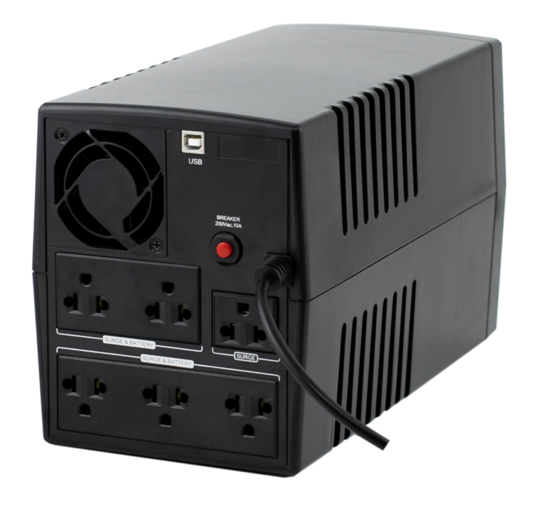 SYNDOME ECO II-1000 LCD UPS 1000VA/630W, Stabilizer, LCD Display, Universal Socket 4 Outlet - smbez