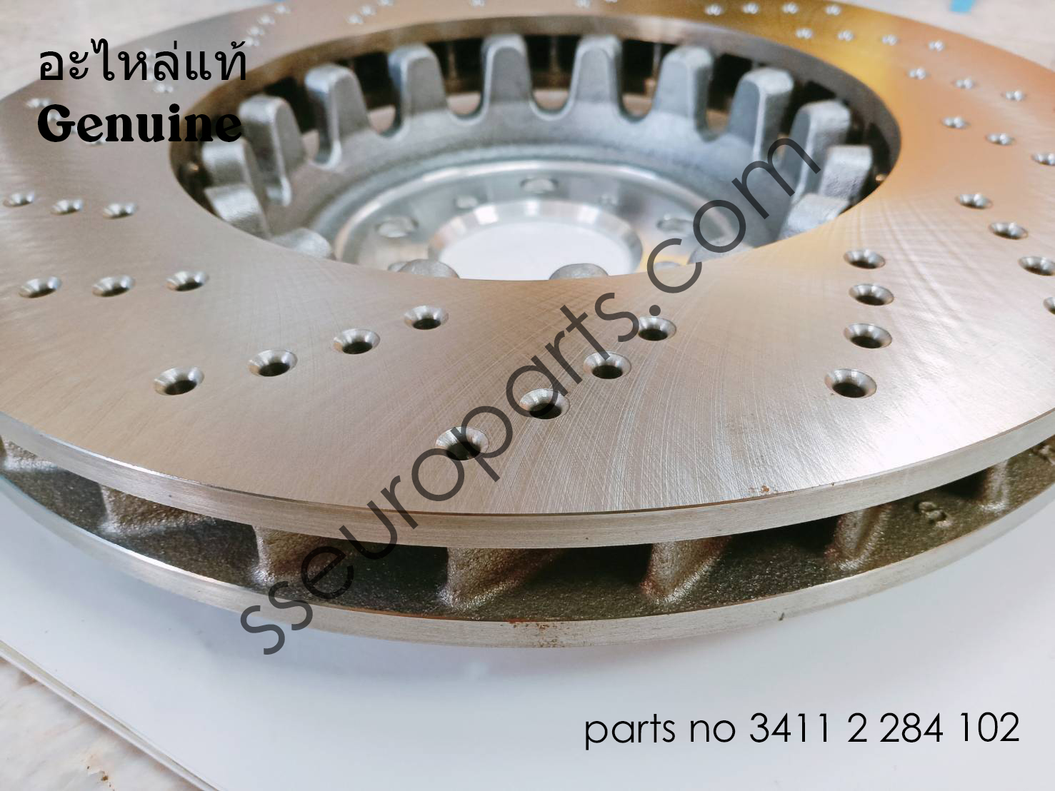 จานเบรกแบบมีช่องระบายความร้อนด้านขวา หมายเลขชิ้นส่วน: 34112284102 ...