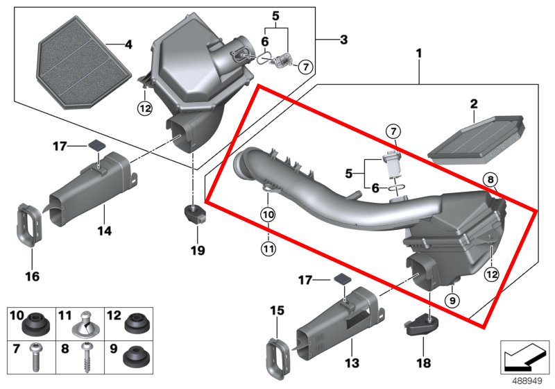 Intake silencer left - Sseuroparts