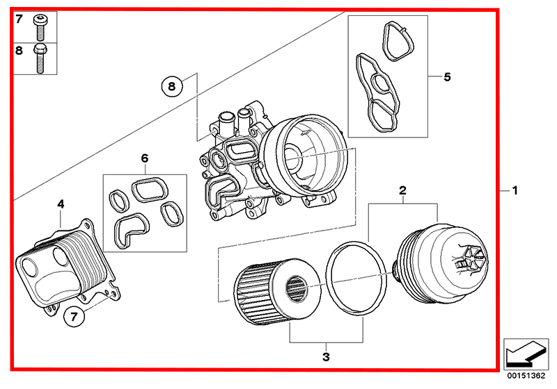 Oil filter with plastic cover 11428643749 8643749 - sseuroparts