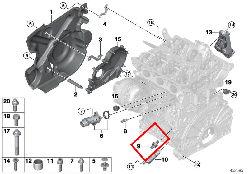 Oil pressure sensor 12618614494 8614494 - sseuroparts