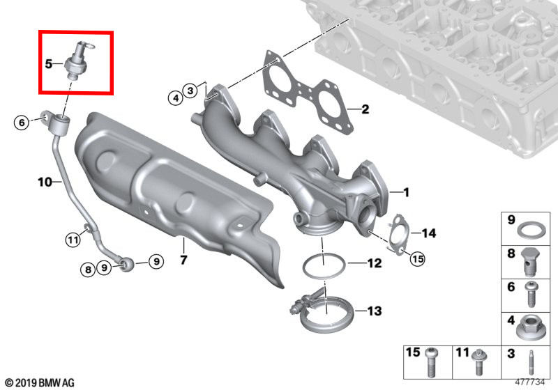 Exhaust pressure sensor 13628570936 8570936 - sseuroparts