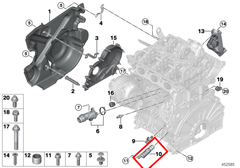 Solenoid valve (SOLV) 11417639993 7639993 - sseuroparts