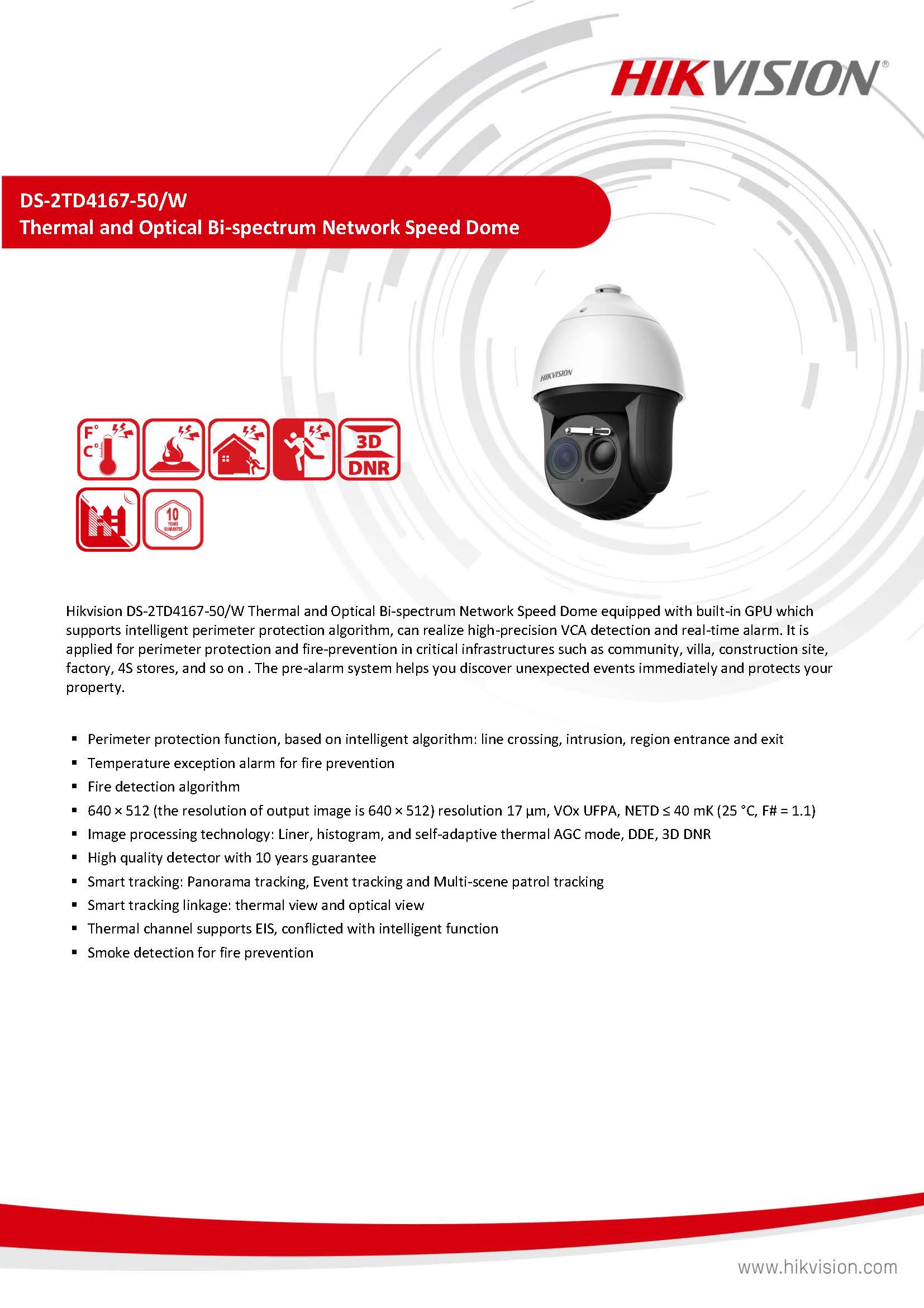 Thermal Camera รุ่น DS-2TD4167-50/WY(O-STD)(B) ราคาโครงการ - aimgroup