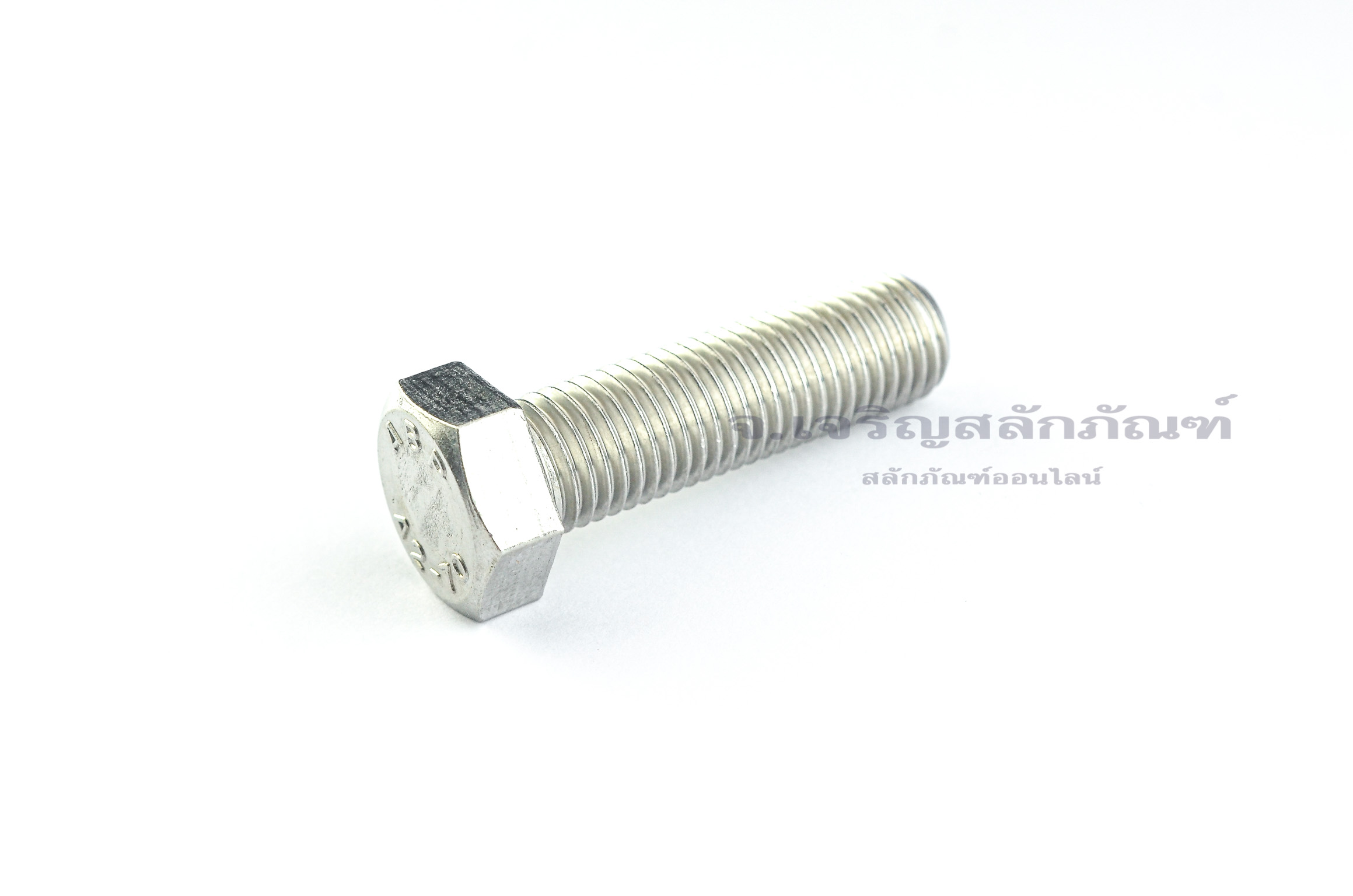 น็อตหัวเหลี่ยมสแตนเลส Stainless Steel Hex Bolt M16x55 เกลียวตลอด - jspstore