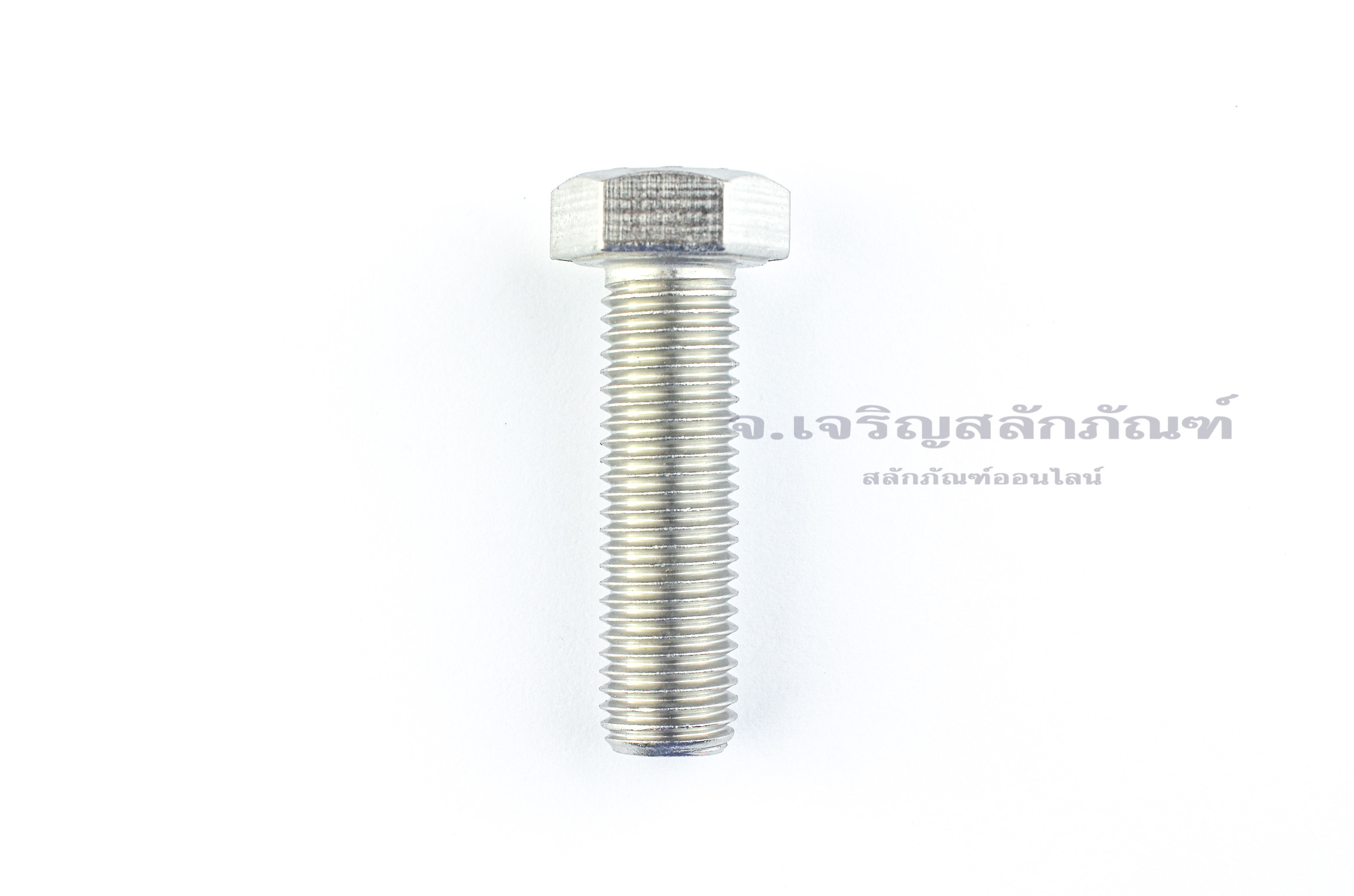 น็อตหัวเหลี่ยมสแตนเลส Stainless Steel Hex Bolt M16x55 เกลียวตลอด - jspstore