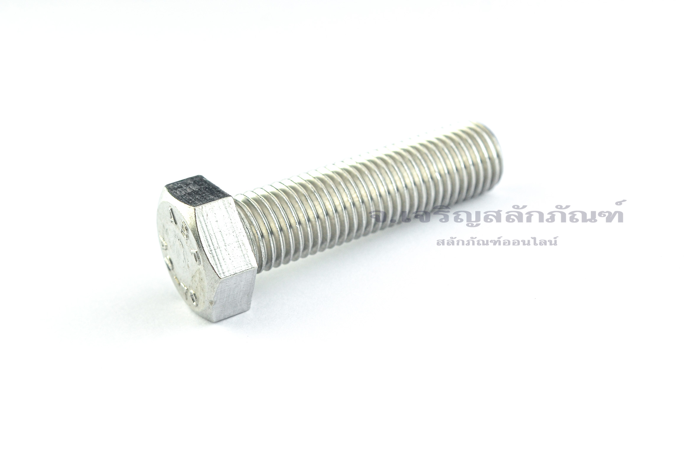 น็อตหัวเหลี่ยมสแตนเลส Stainless Steel Hex Bolt M16x60 เกลียวตลอด - jspstore
