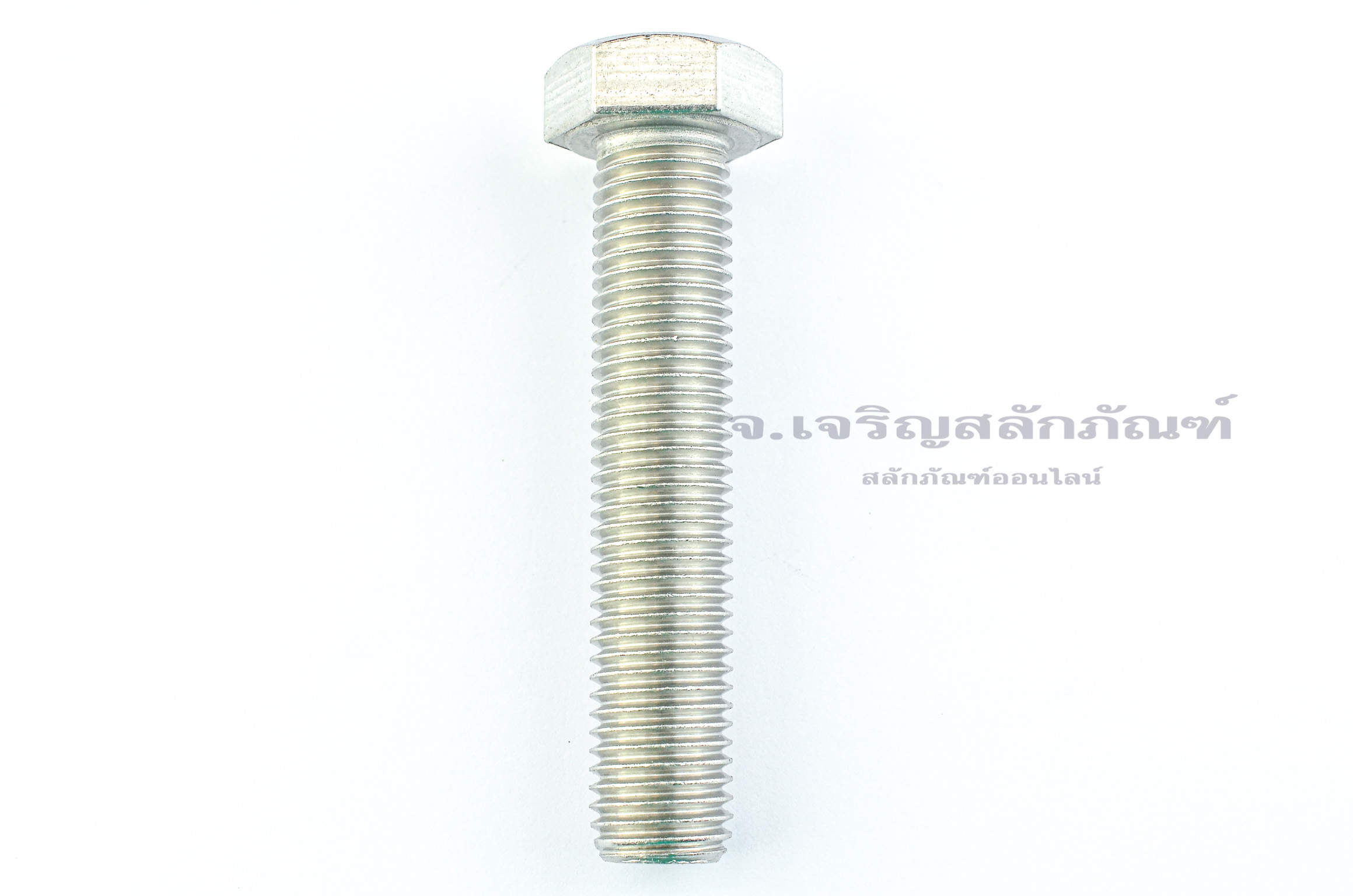 น็อตหัวเหลี่ยมสแตนเลส Stainless Steel Hex Bolt M20x100 เกลียวตลอด ...