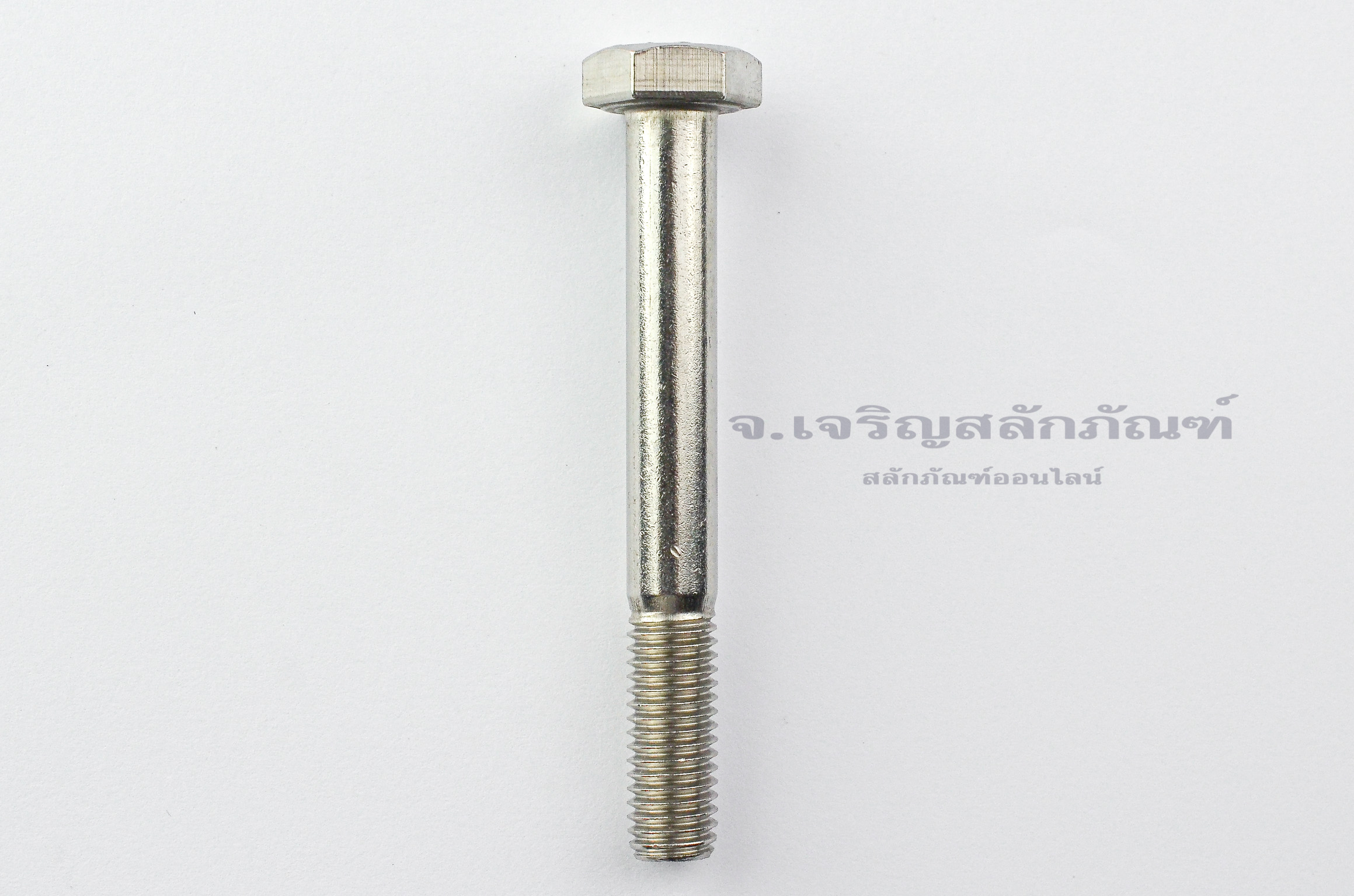 น็อตหัวเหลี่ยมสแตนเลส Stainless Steel Hex Bolt M10x80 เกลียวไม่ตลอด ...
