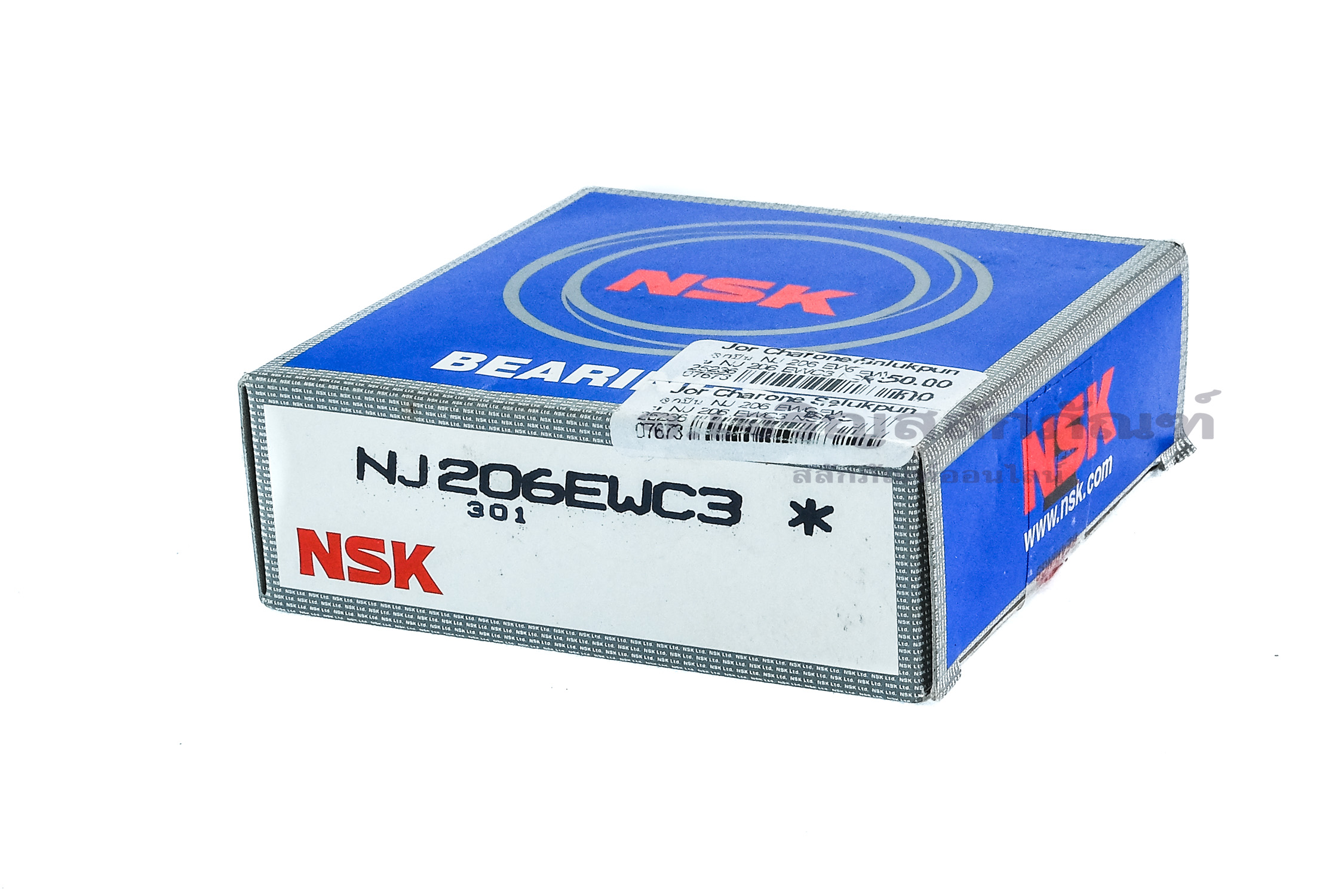 ตลับลูกปืนเม็ดหมอน ทรงกระบอก NSK เบอร์ NJ206EWC3 ขนาด 30-62-16