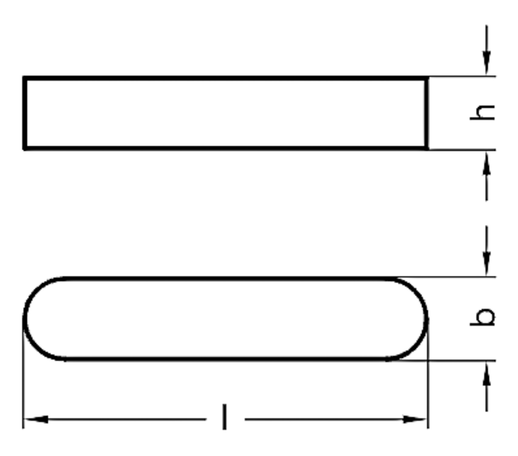 ลิ่มแท่งสแตนเลสสี่เหลี่ยมปลายมน (Parallel Key Both Round End) ขนาด 2x2x18