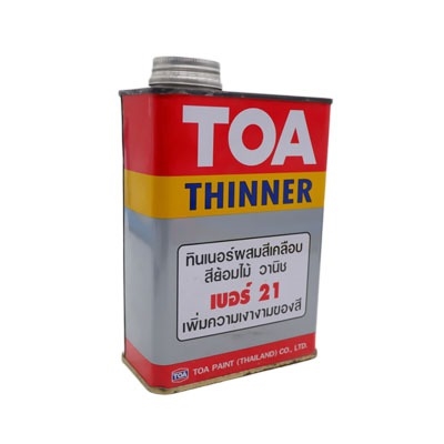 TOA THINNER ทินเนอร์ผสมสีเคลือบ สีย้อมไม้ วานิช เบอร์ 21 ขนาด 0.946 ...