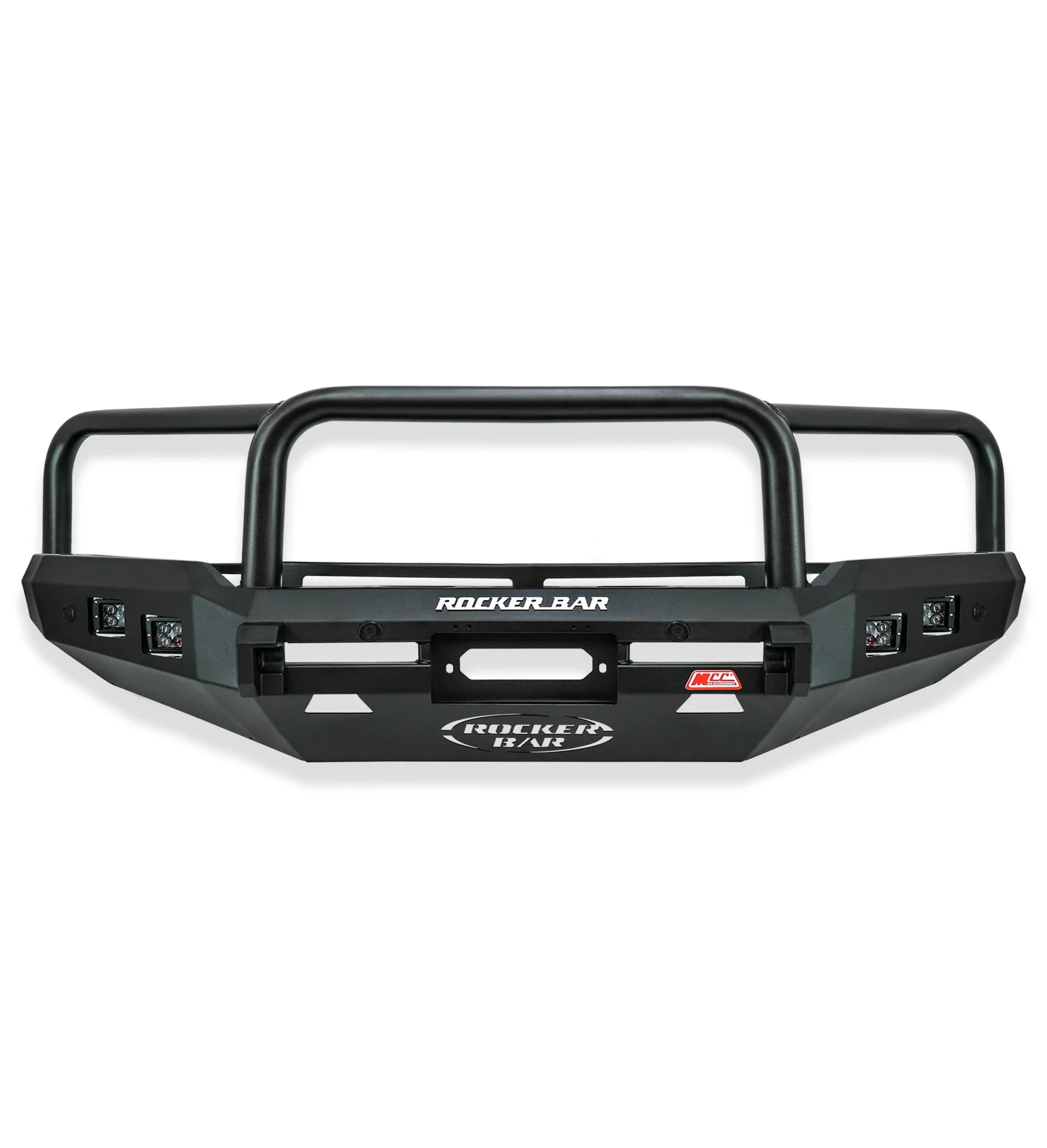 Rocker Bar 078-02SQ - Black Triple Loops - mcc4x4