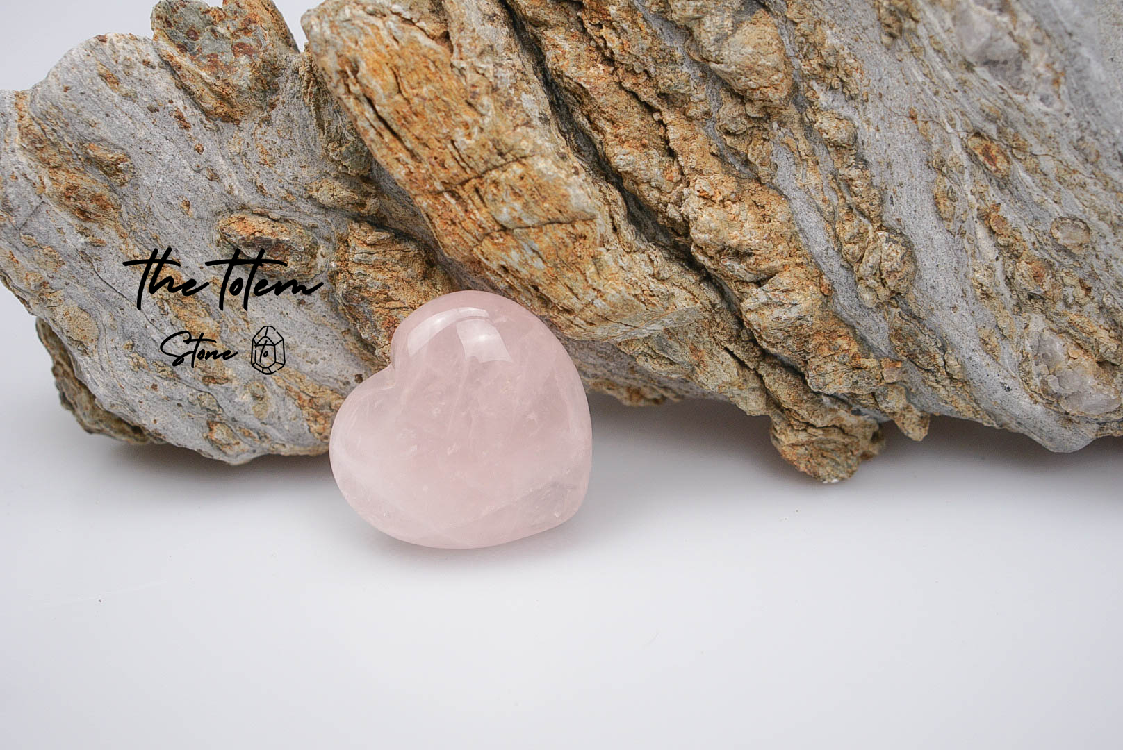 Heart Shaped Rose Quartz Stone - thetotemth