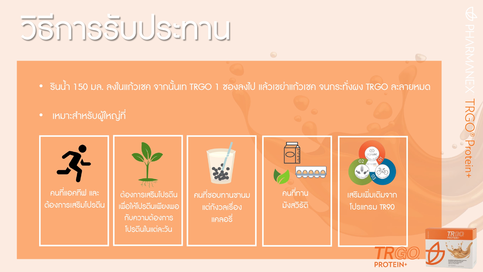 โปรตีนเสริมจากพืช TRGO Protein+ [ทีอาร์โก โปรตีน พลัส] - secret2young