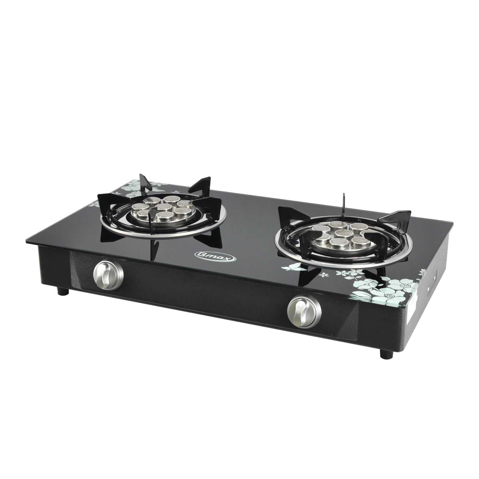 Gmax Tempered Glass Gas Stove 2 Burner Turbo GL-702B - gmax