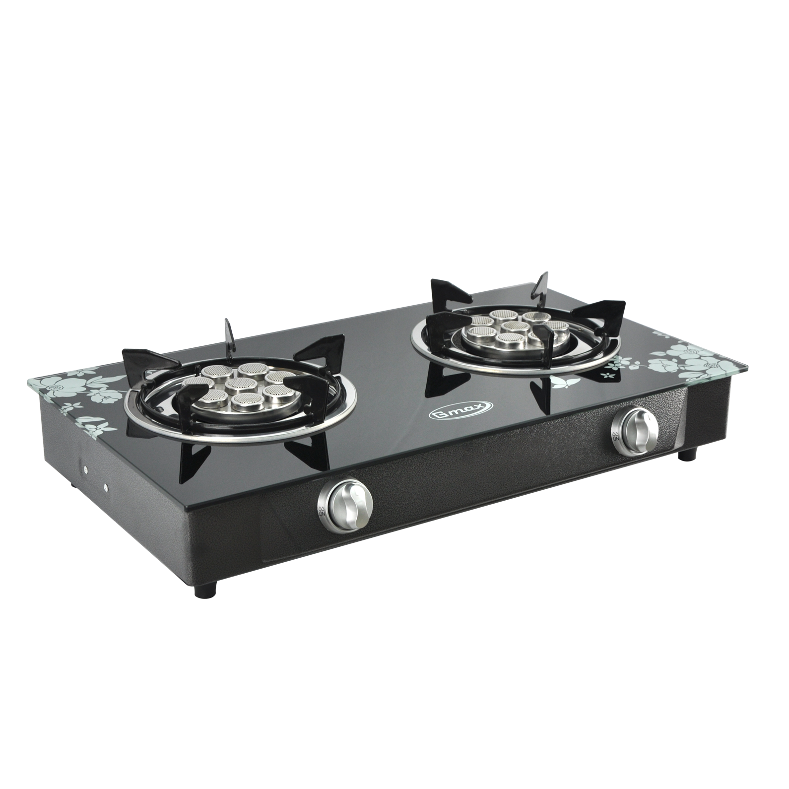 Gmax Tempered Glass Gas Stove 2 Burner Turbo GL-702B - gmax