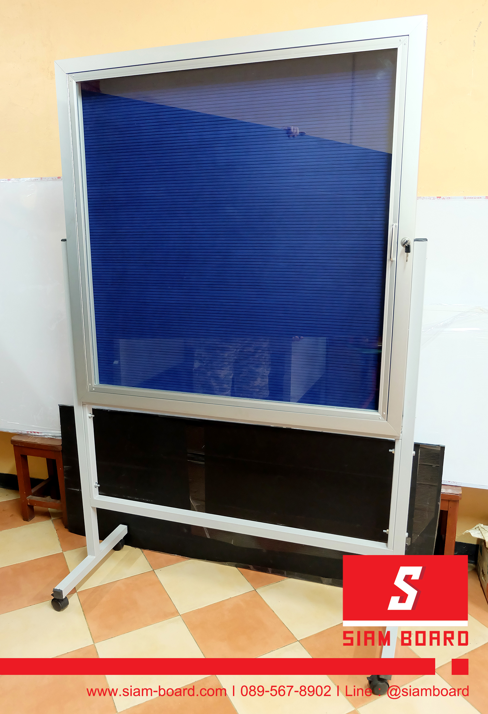 บอร์ดติดประกาศตู้กระจก - siam-board