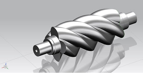 How to create compressor screw by Swept feature with Angular law option ...