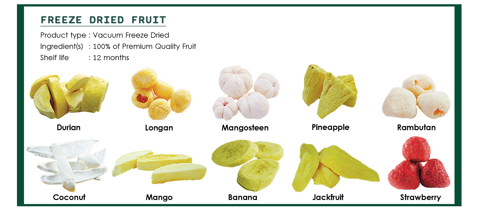 VACUUM FREEZE DRIED FRUIT - Halo-corp