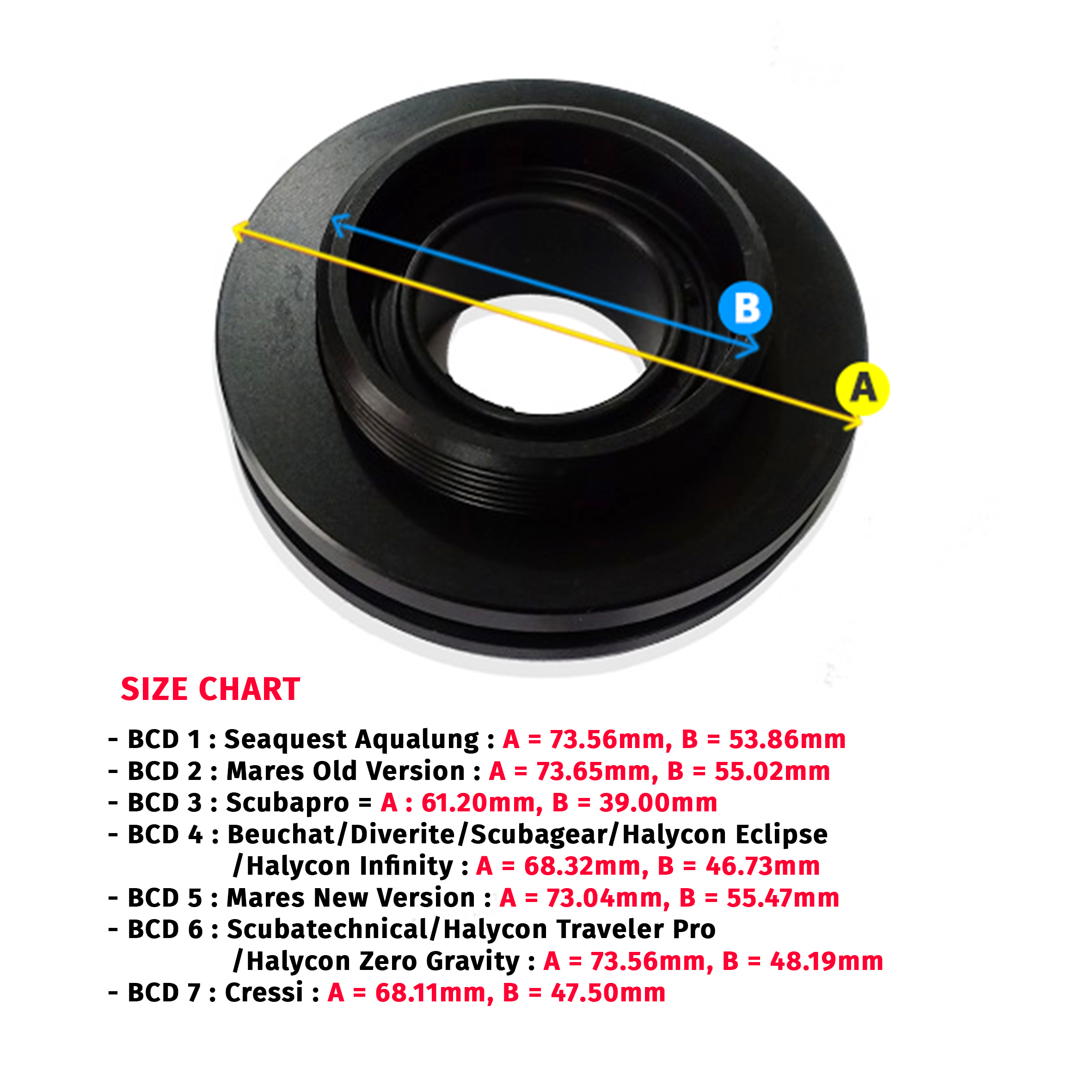 Service Kit BCD Zeepro Male Dump Valve - zeeprosub