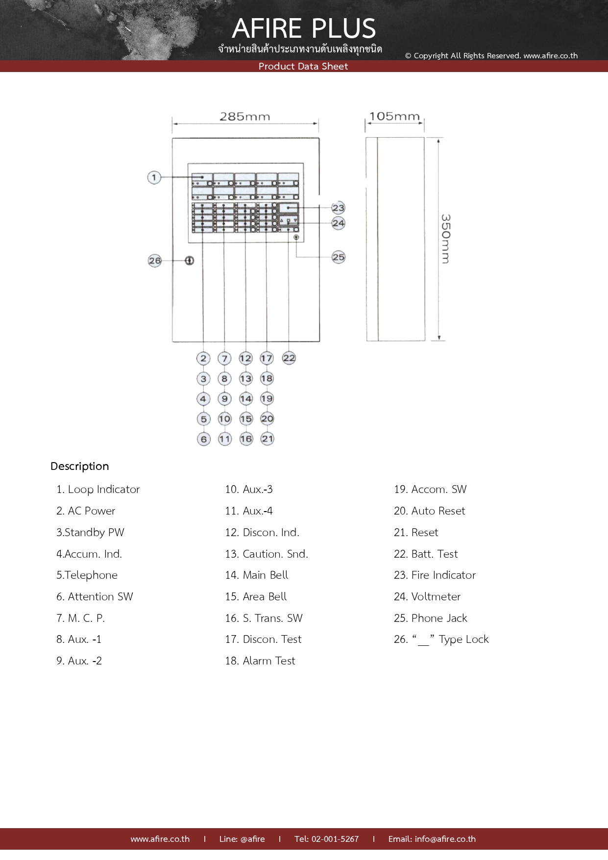"HORING LIH" MODEL : AH-00212 Fire Alarm Control Panel 1,5,10 Zone ตู้ ...