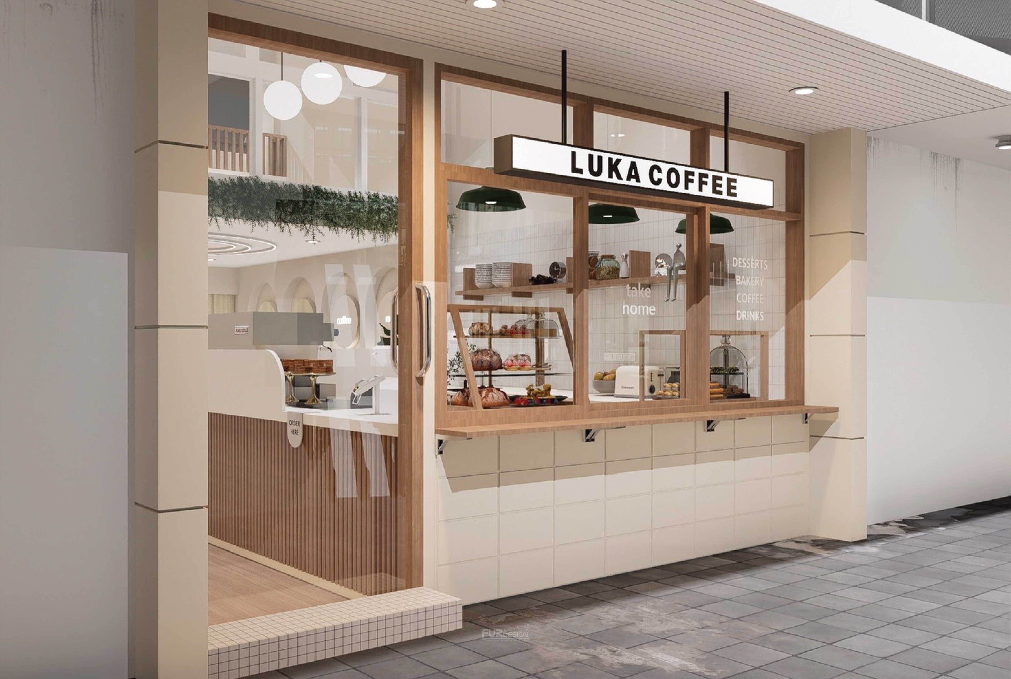 ออกแบบ ผลิต และติดตั้งร้าน : ร้าน Luka Coffee ห้วยขวาง รัชดา กทม.