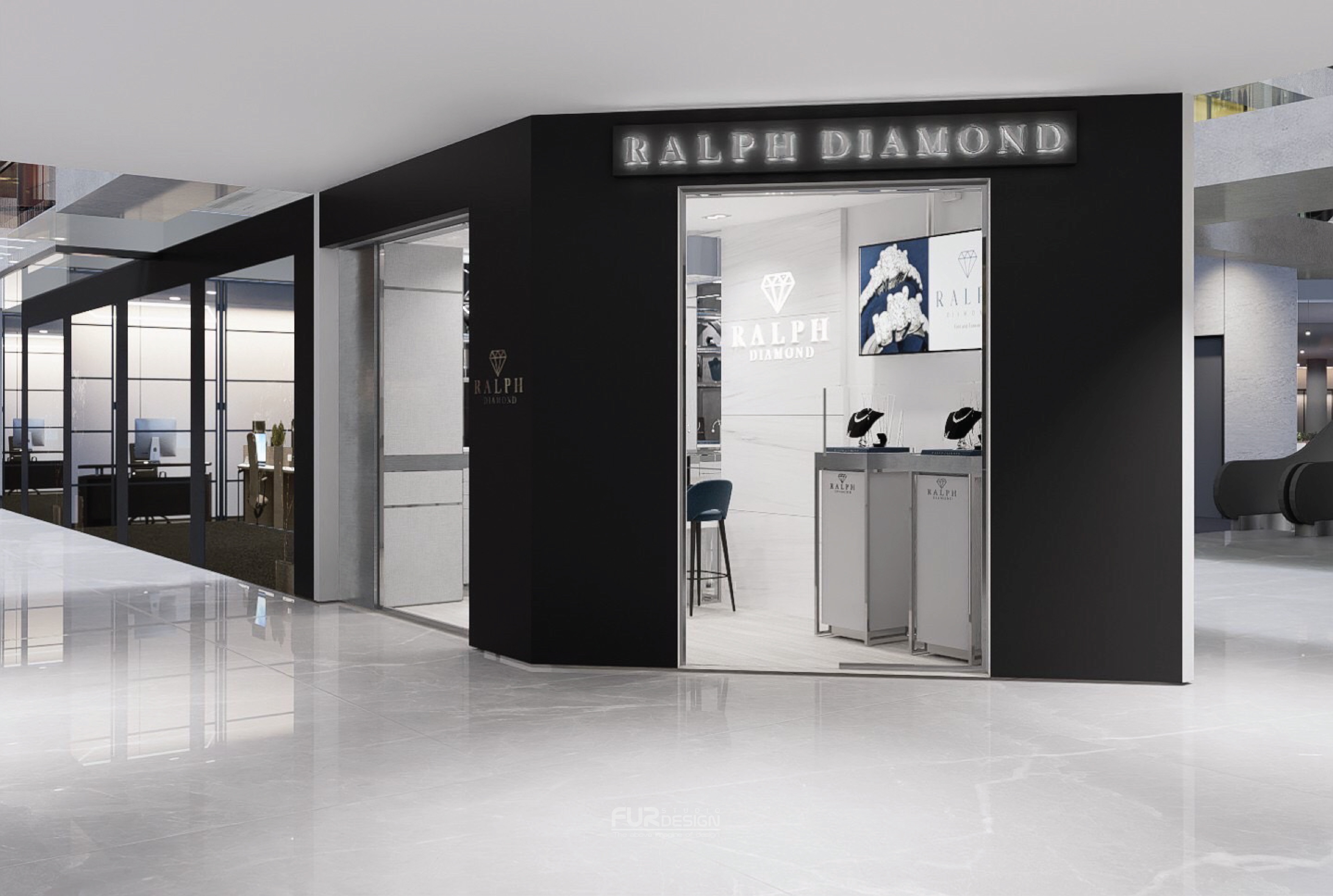 ออกแบบ ผลิต และติดตั้งร้าน : ร้าน RALPH Diamond สาทรทาวเวอร์ กทม.