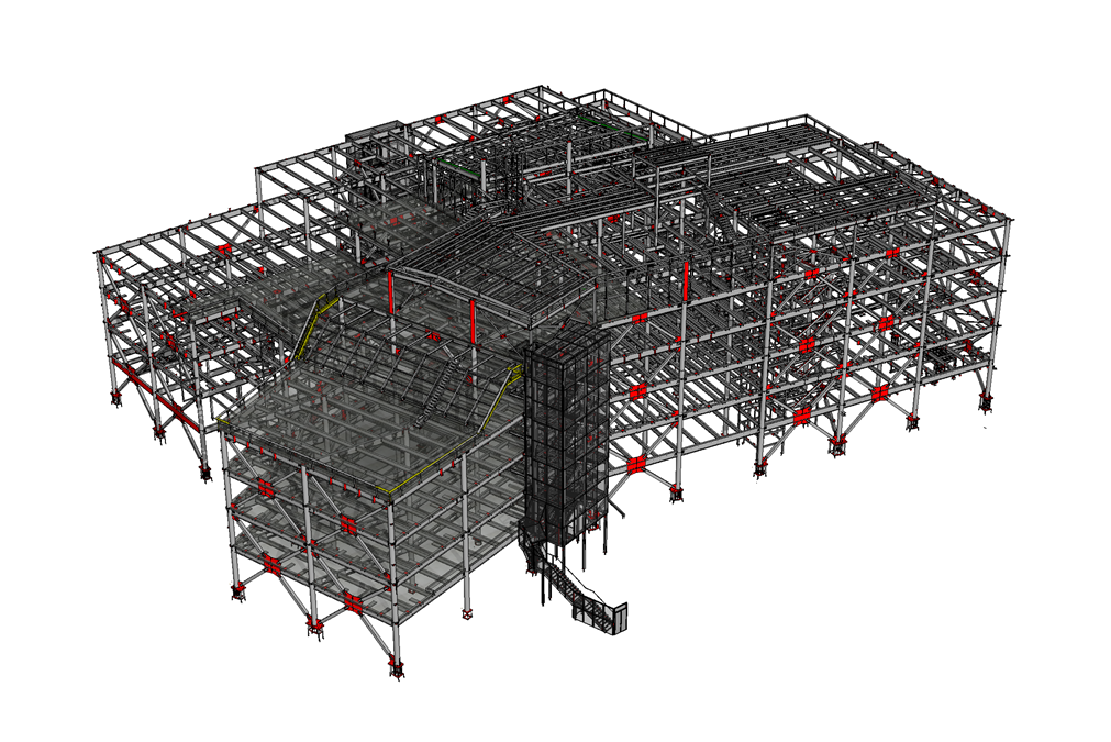 โปรแกรมเขียนแบบรายละเอียดเหล็กรูพรรณและเหล็กเสริมคอนกรีต - twoplussoft