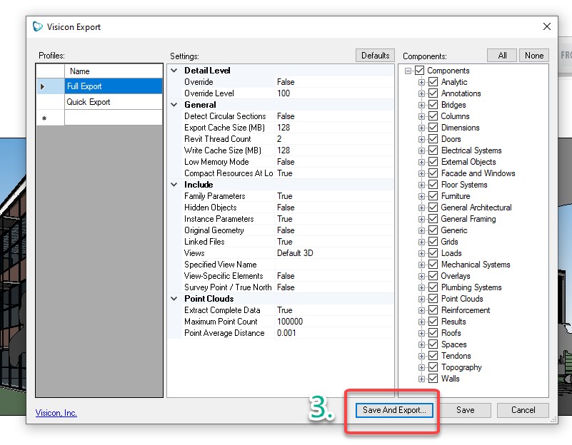 Revit EP1 (การนำ Model Revit เข้าสู่โปรแกรม Visicon) - twoplussoft