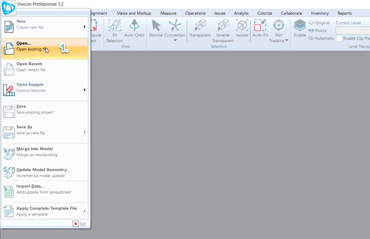 Visicon EP2 การนำ Model (*.IFC) เข้า VISICON - twoplussoft