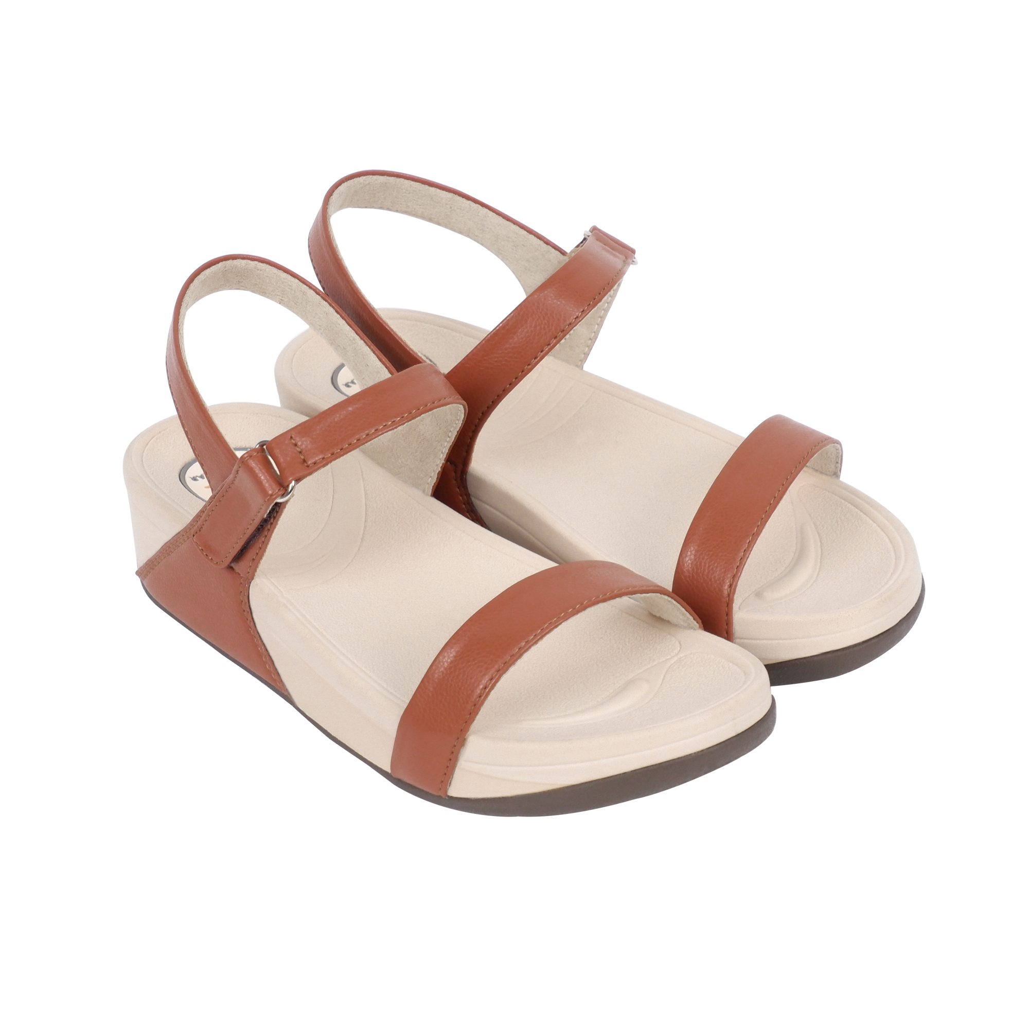 Tan Double Strap Sling Back - belldilar