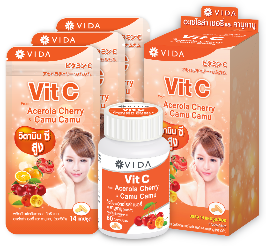 VIDA Vit C from Acerola Cherry and Camu Camu - glutamaxonline