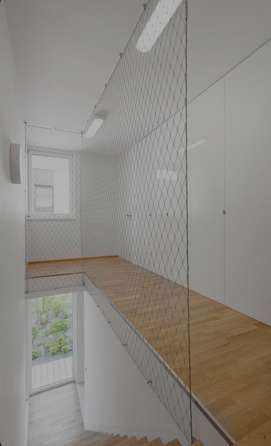 Balustrade with Stainless Steel Cable and Stainless Steel Wire Mesh ...