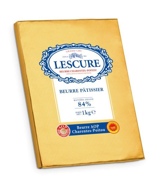 Lescure Unsalted Butter 84% 1 kg - bakeryland