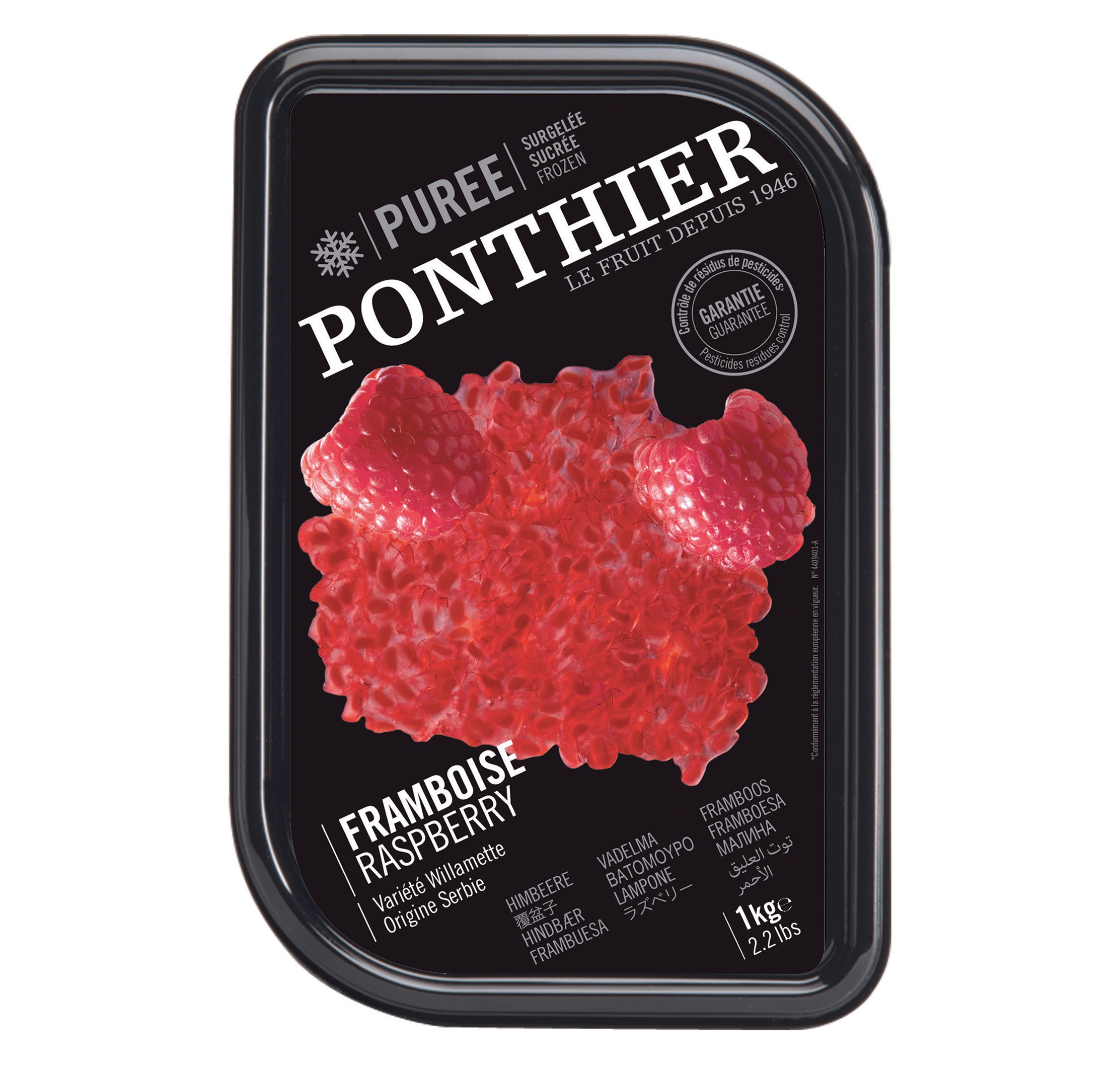 Ponthier Frozen Respberry Puree 1 kg - Bakeryland