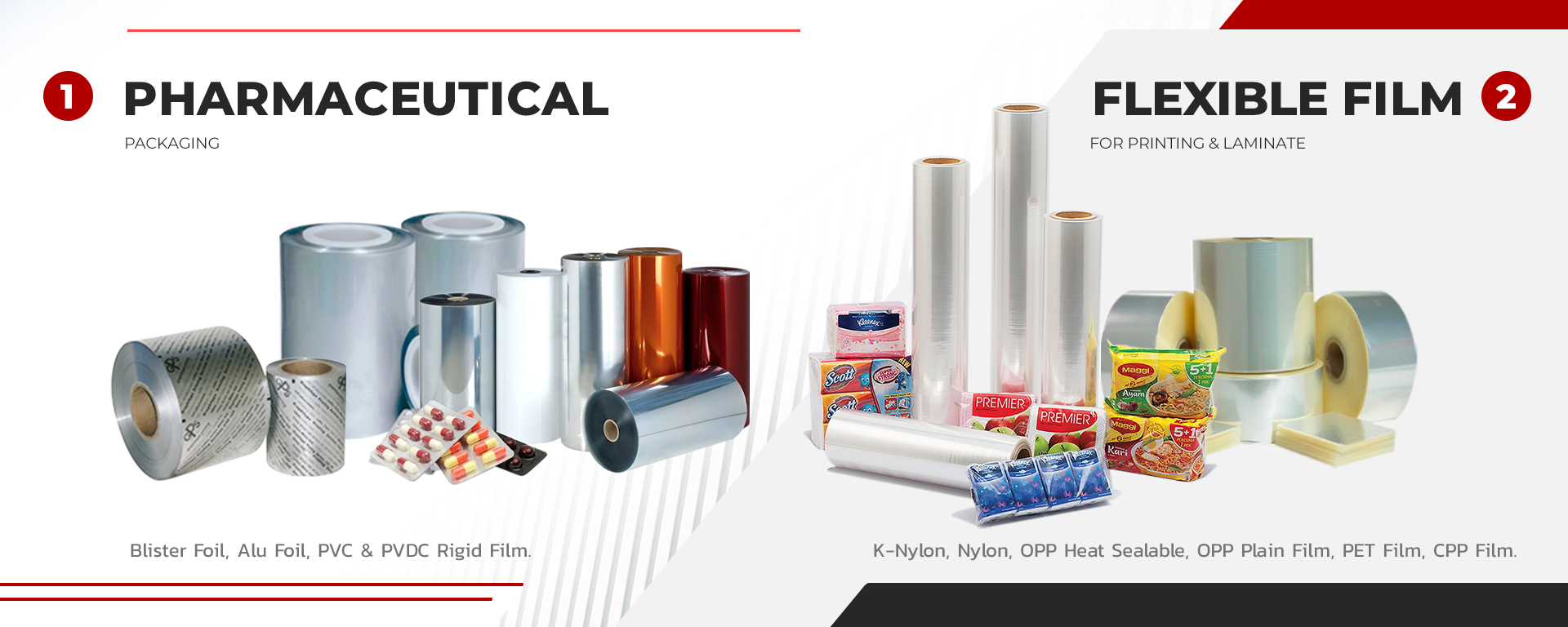 Leading supply of the flexible packaging materials industry in Thailand