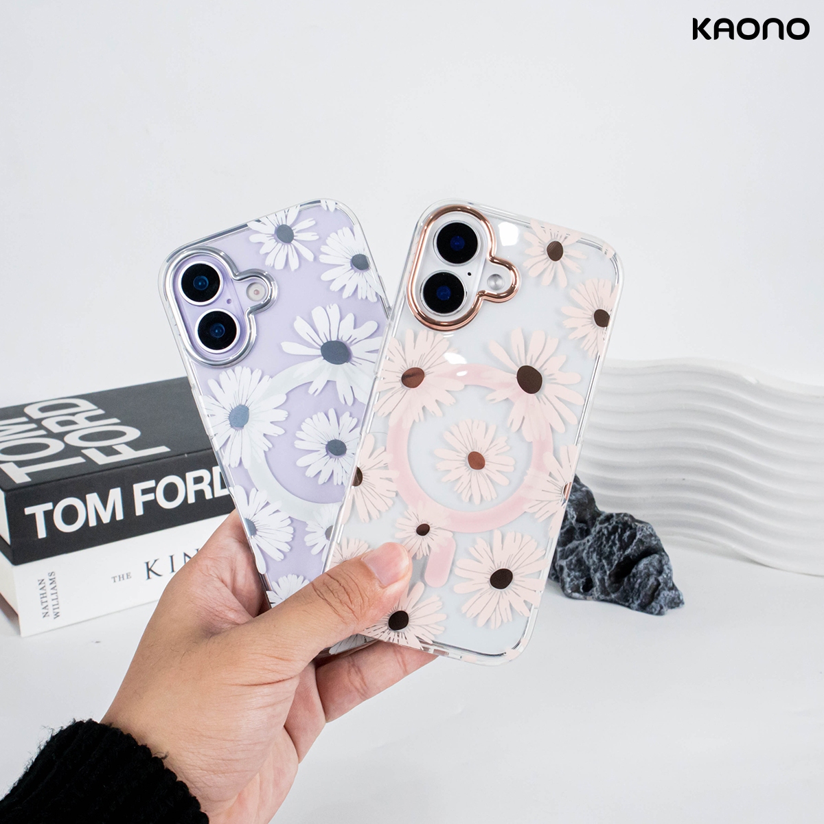 เคส KAONO iPhone 17 ลาย Daisy แม่เหล็ก ใสกันเหลือง สวยทนทาน