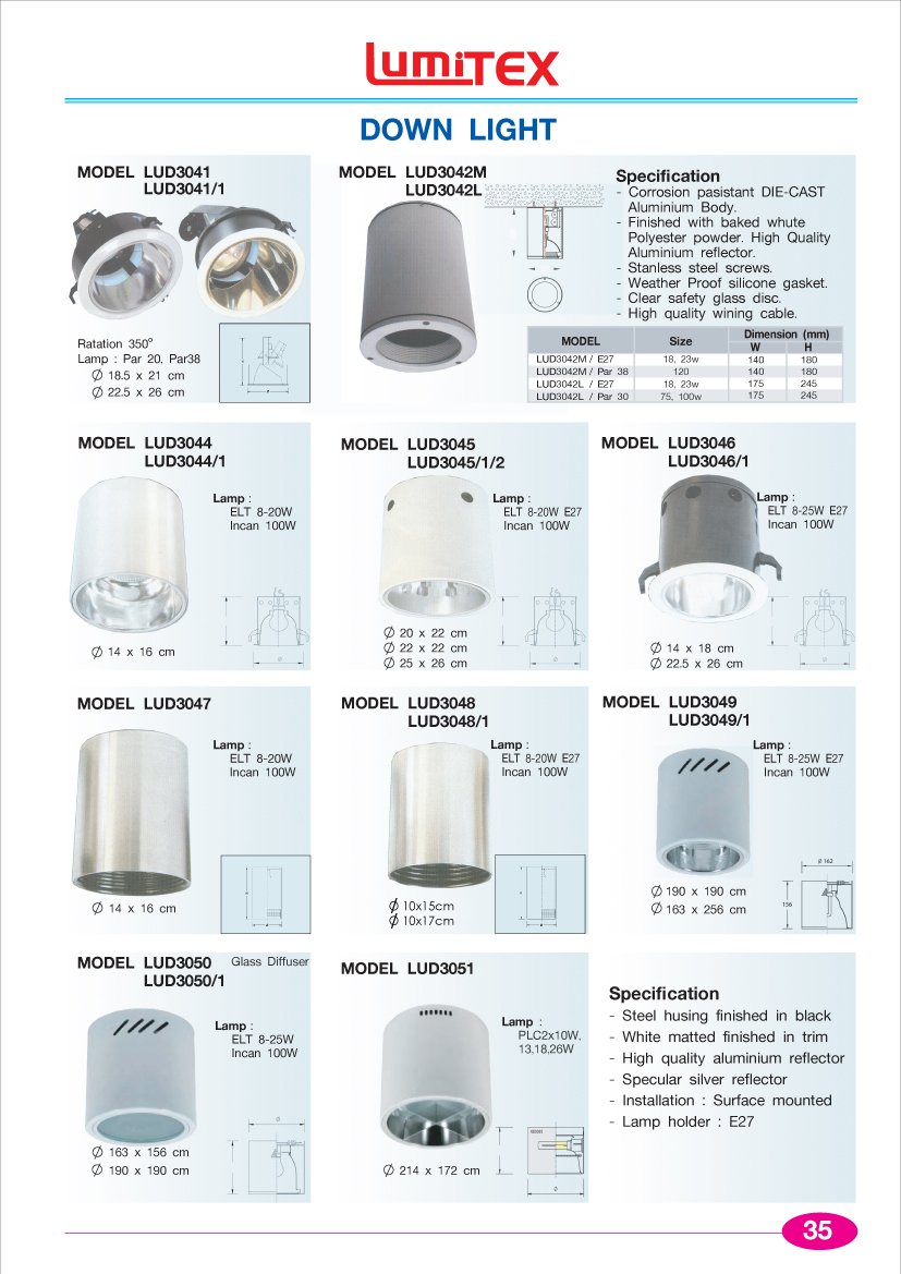 Down Light - lumitex