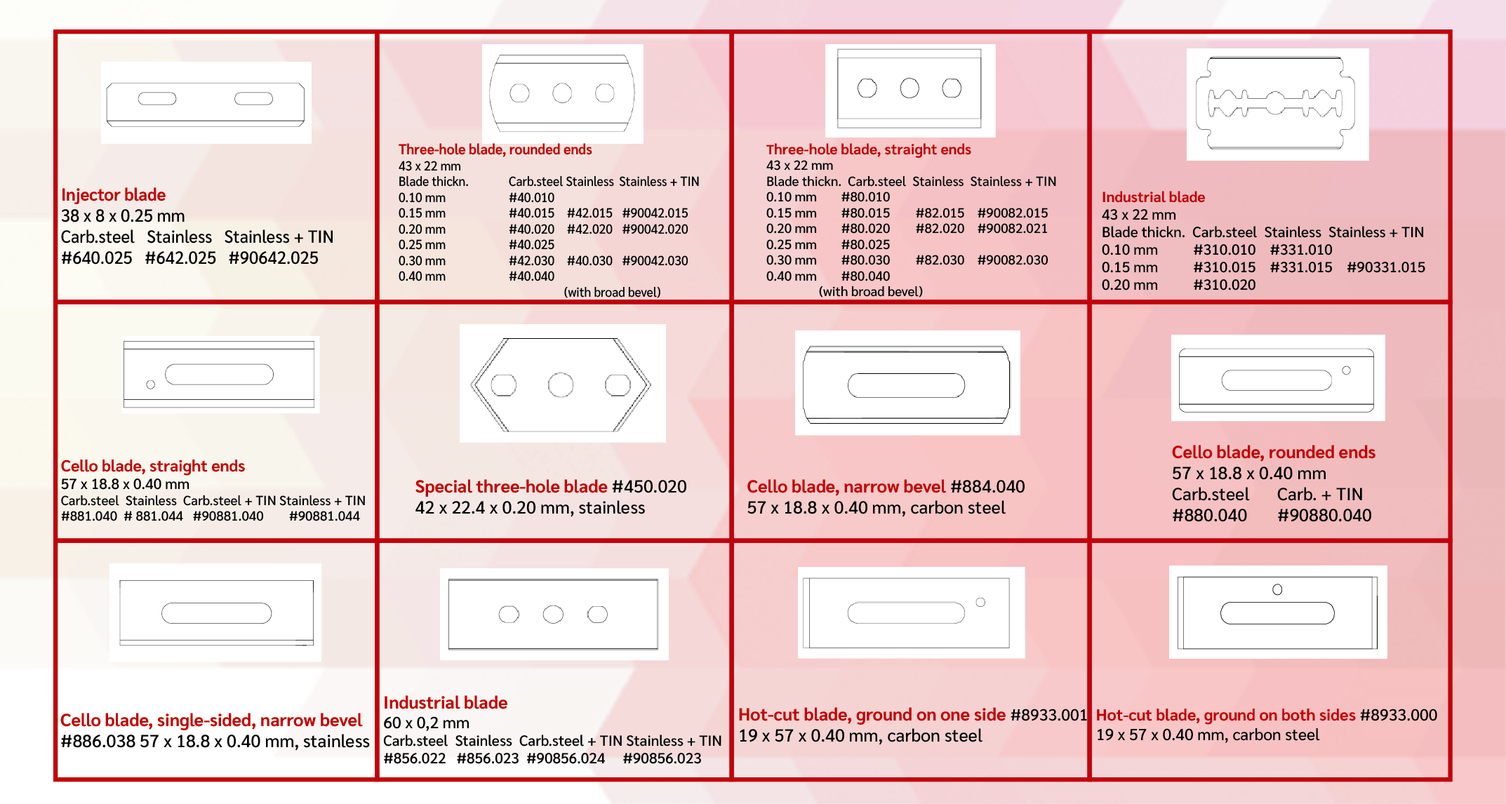 SQUARE RECTANGULAR BLADE - bncthailand