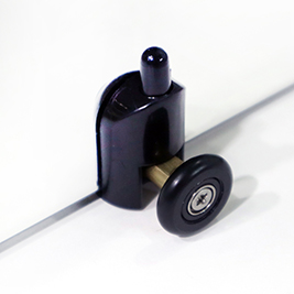 SLIDE DOOR + SHOWER EDGE (BLACK) - wspbath