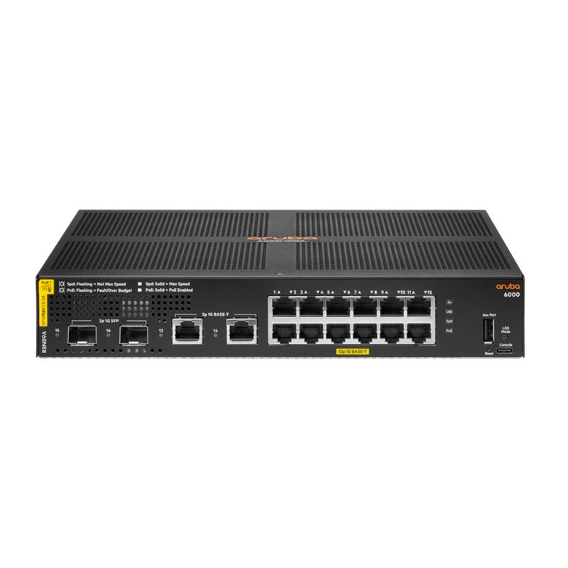 Aruba 6000 12G Class4 PoE 2G/2SFP 139W Switch - innovation-tech