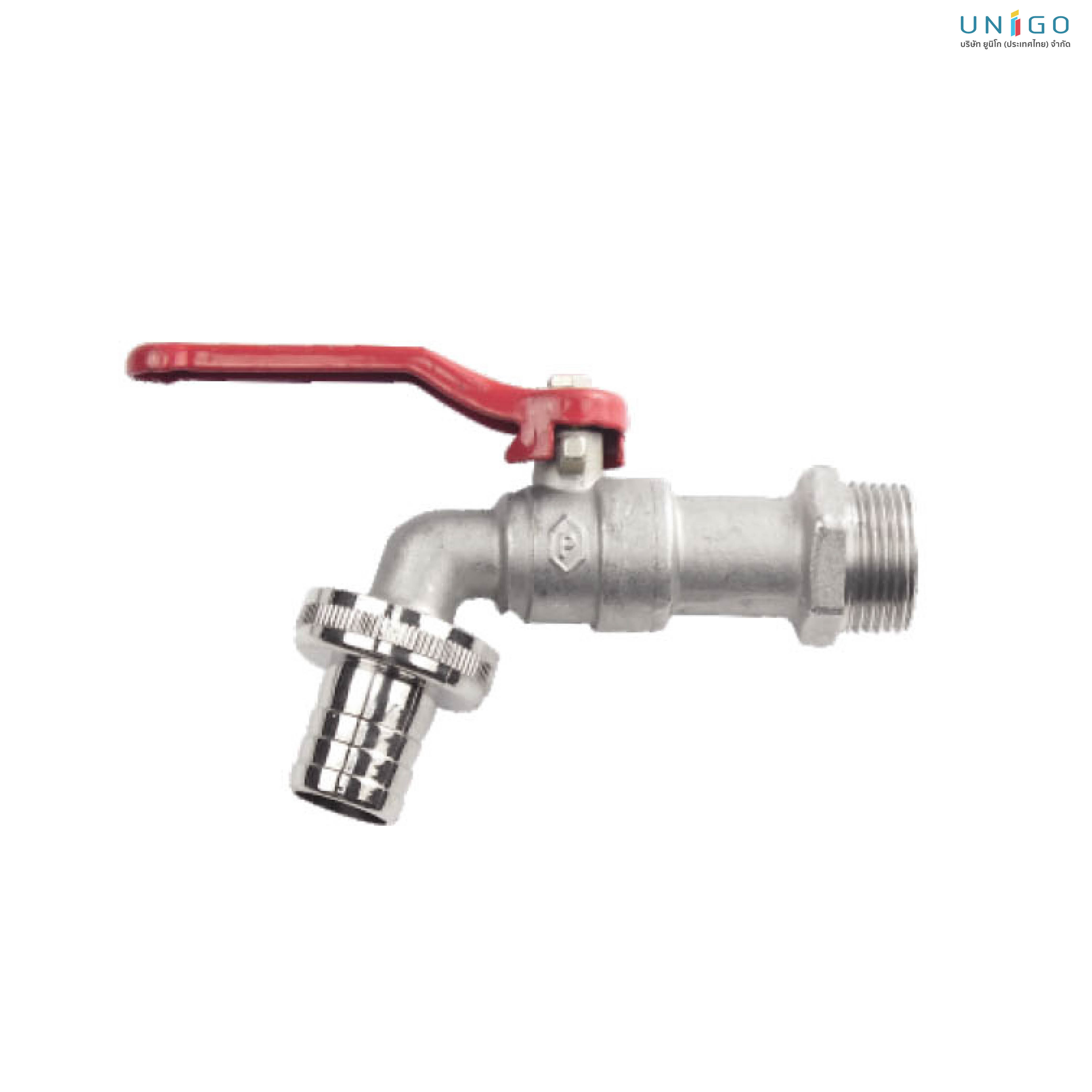 WATER TAP WITH BALL VALVE 1/2" AG, 3/4" AG - unigo