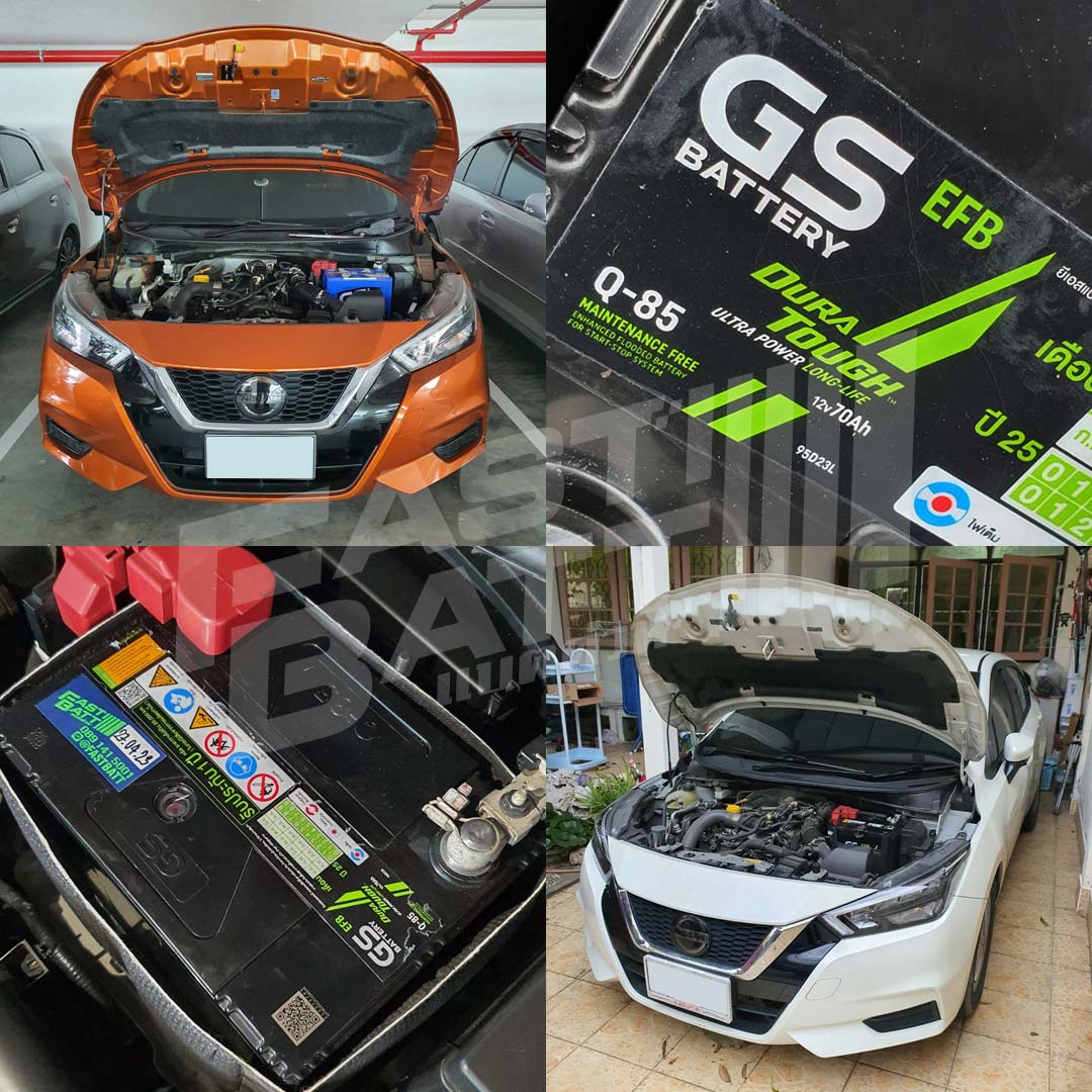 แบตเตอรี่ All NEW Nissan ALMERA 1.0 TURBO แบตหมด ราคาถูก ติดตั้ง ฟรี!