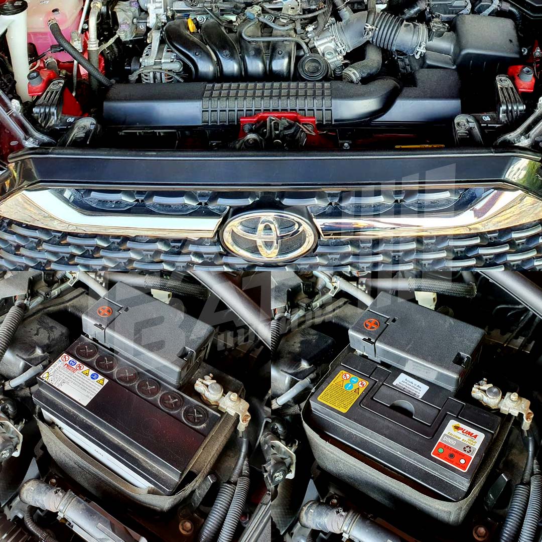 เปลี่ยนแบตเตอรี่ Toyota Corolla Cross, Hybrid แบตหมด ราคาถูก ติดตั้ง ...