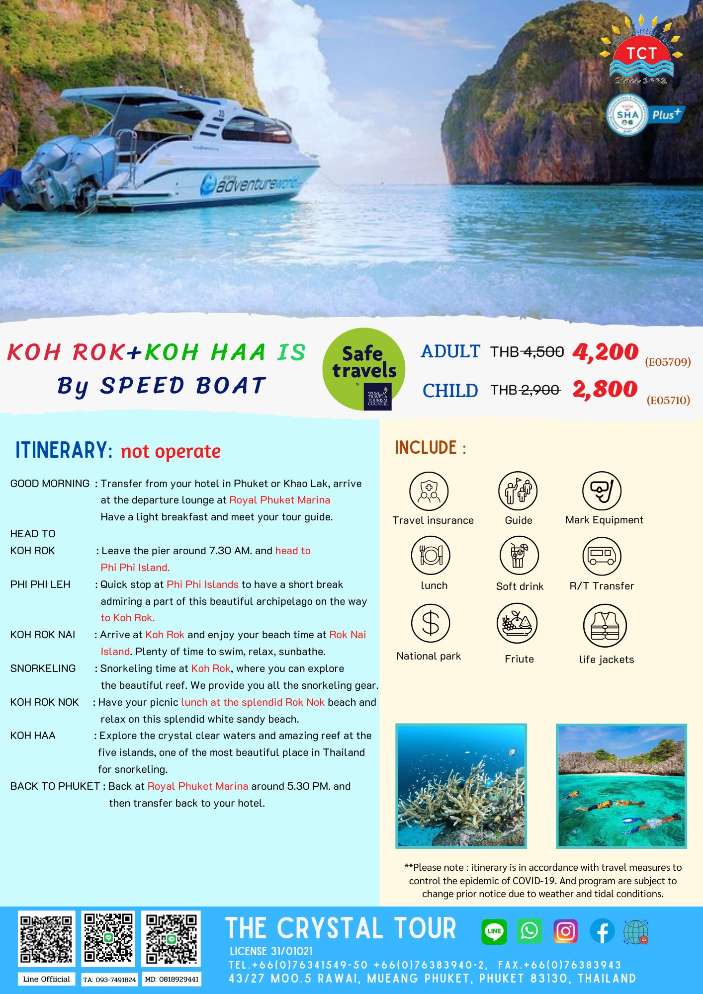 KOH ROK+KOH HAA IS By SPEED BOAT - thecrystaltour1992