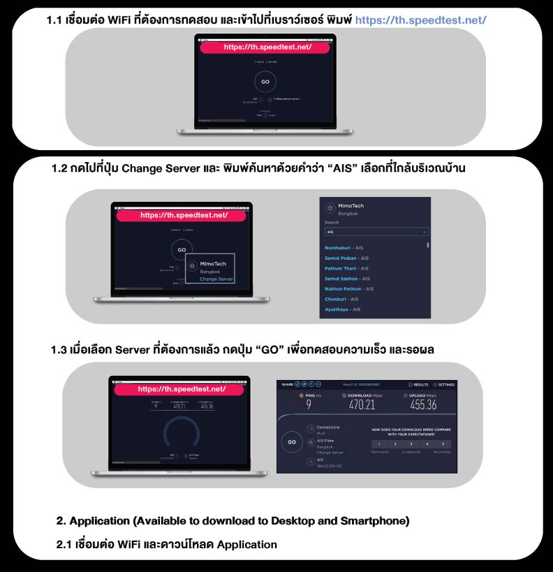 คำแนะนำสำหรับลูกค้า AIS Fibre - aisfibre4u